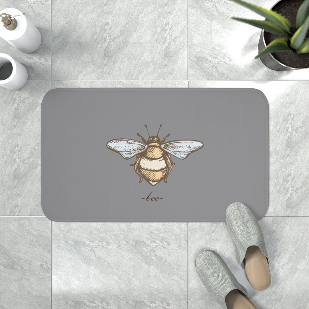 Honey Bee Bath Mat bathroom Shower Floor Spring - Etsy