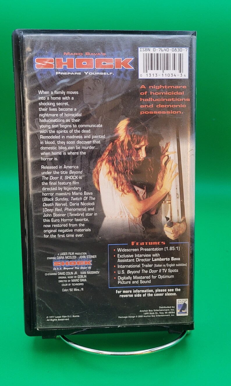 Shock VHS, 2000, Widescreen Clamshell Italian Horror. Mario Bava ...