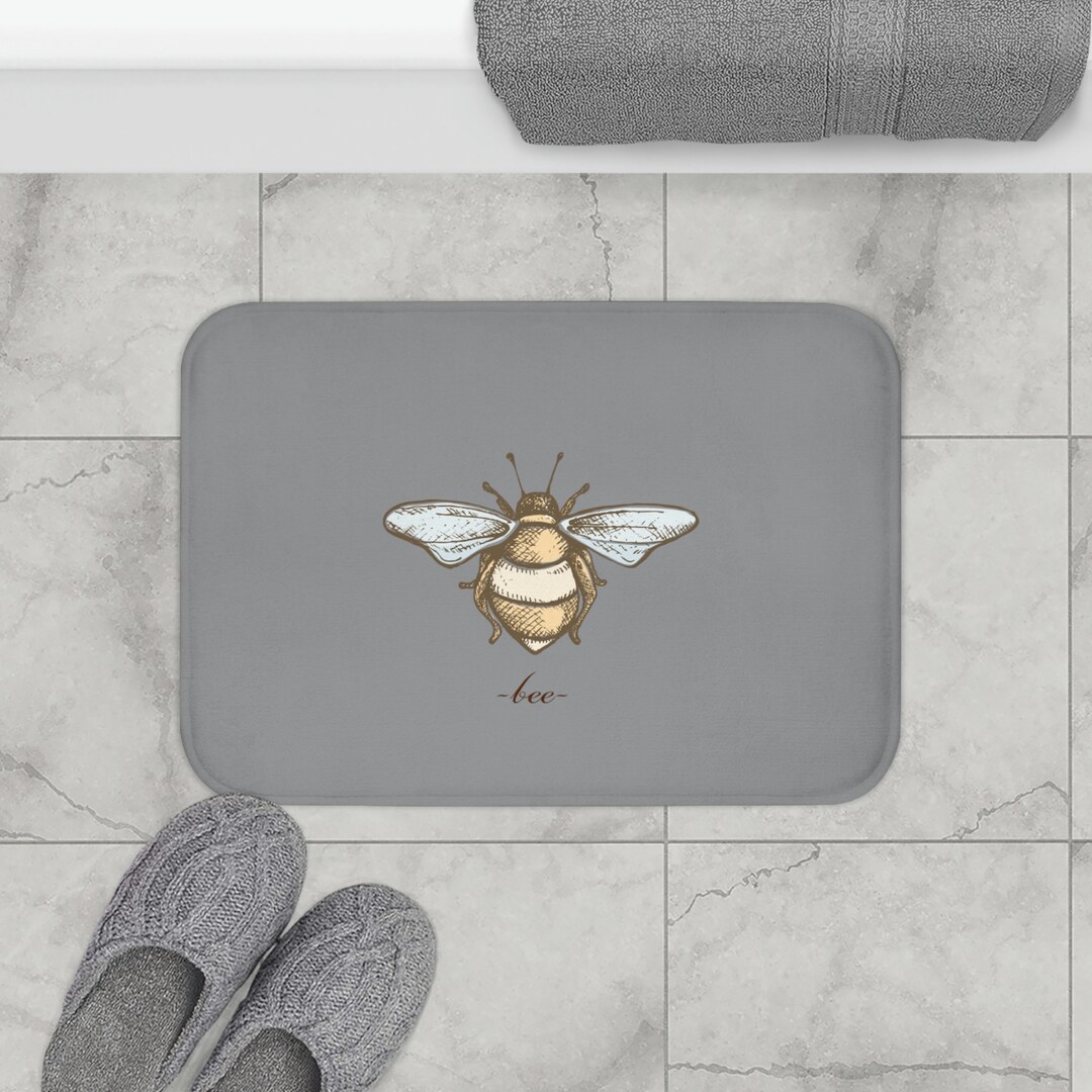 Honey Bee Bath Mat bathroom Shower Floor Spring - Etsy