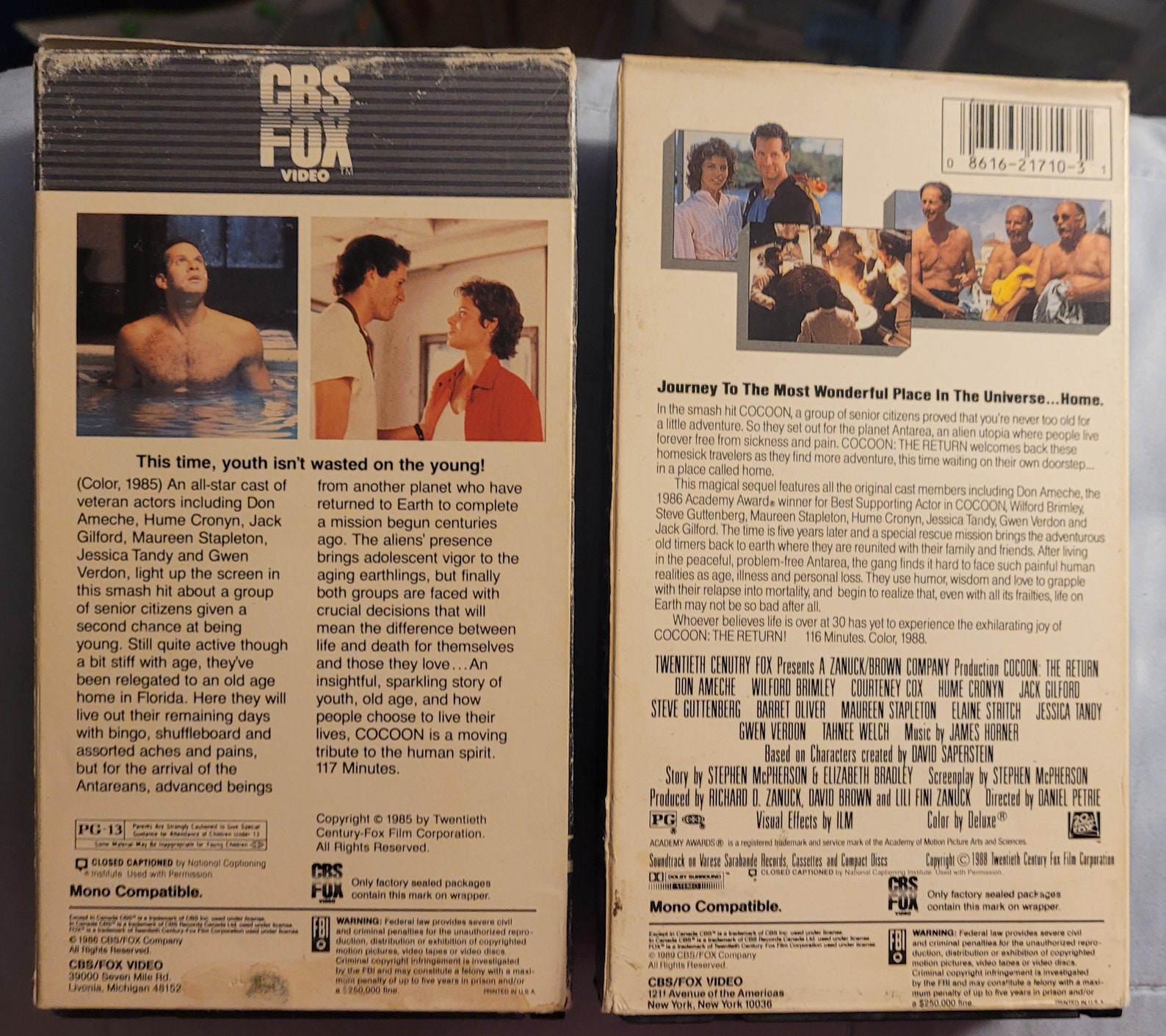 Cocoon VHS, 1986 / Cocoon the Return VHS, 1989 - Etsy