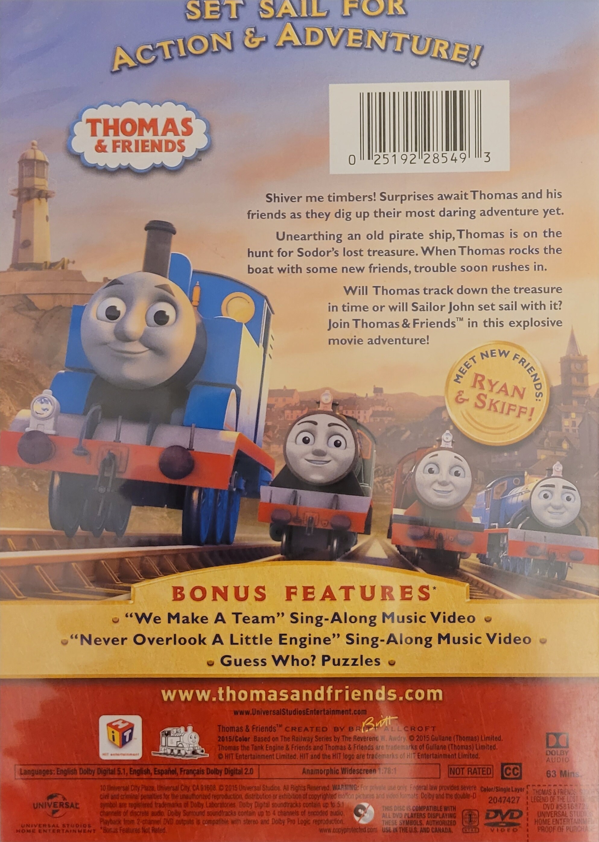 Thomas and Friends: Sodor's Legend of the Lost Treasure the Movie DVD ...