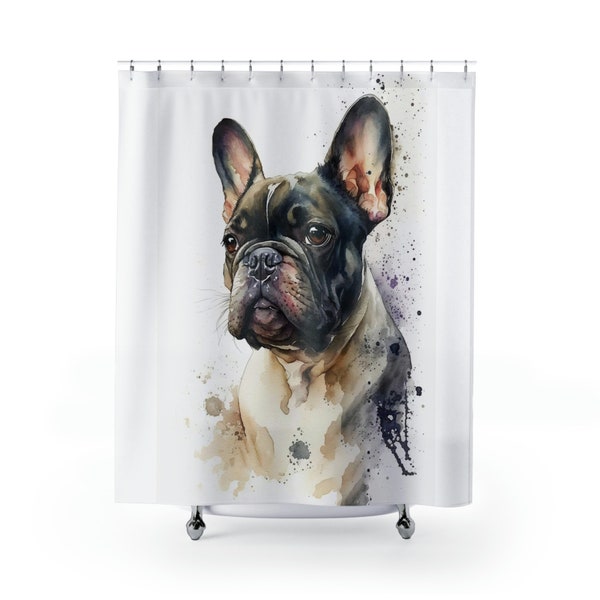 French Bulldog Shower Curtain - Etsy