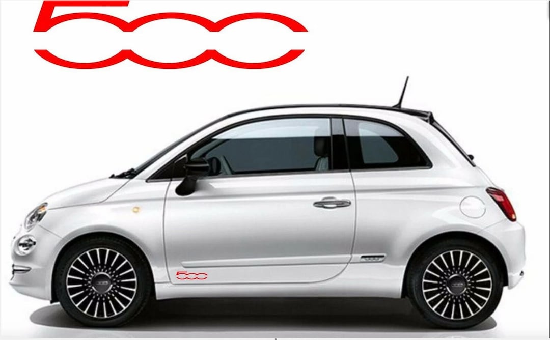 Fiat 500 Decals Stickers Grapgics Logo for Left and Right Side Adhesive ...