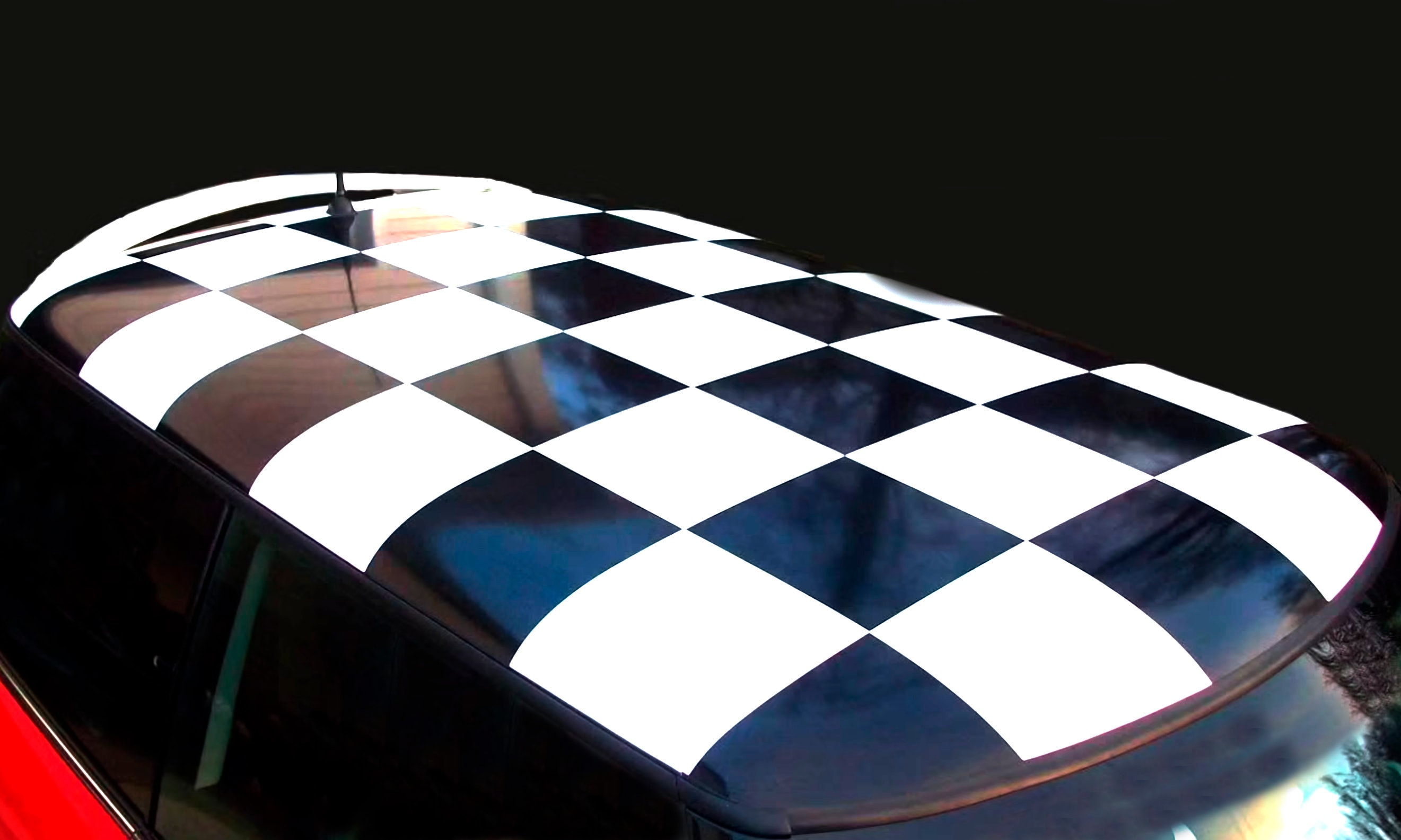 Mini Cooper Checkered Checks Roof Sticker Kit Decals Graphics Adhesive ...