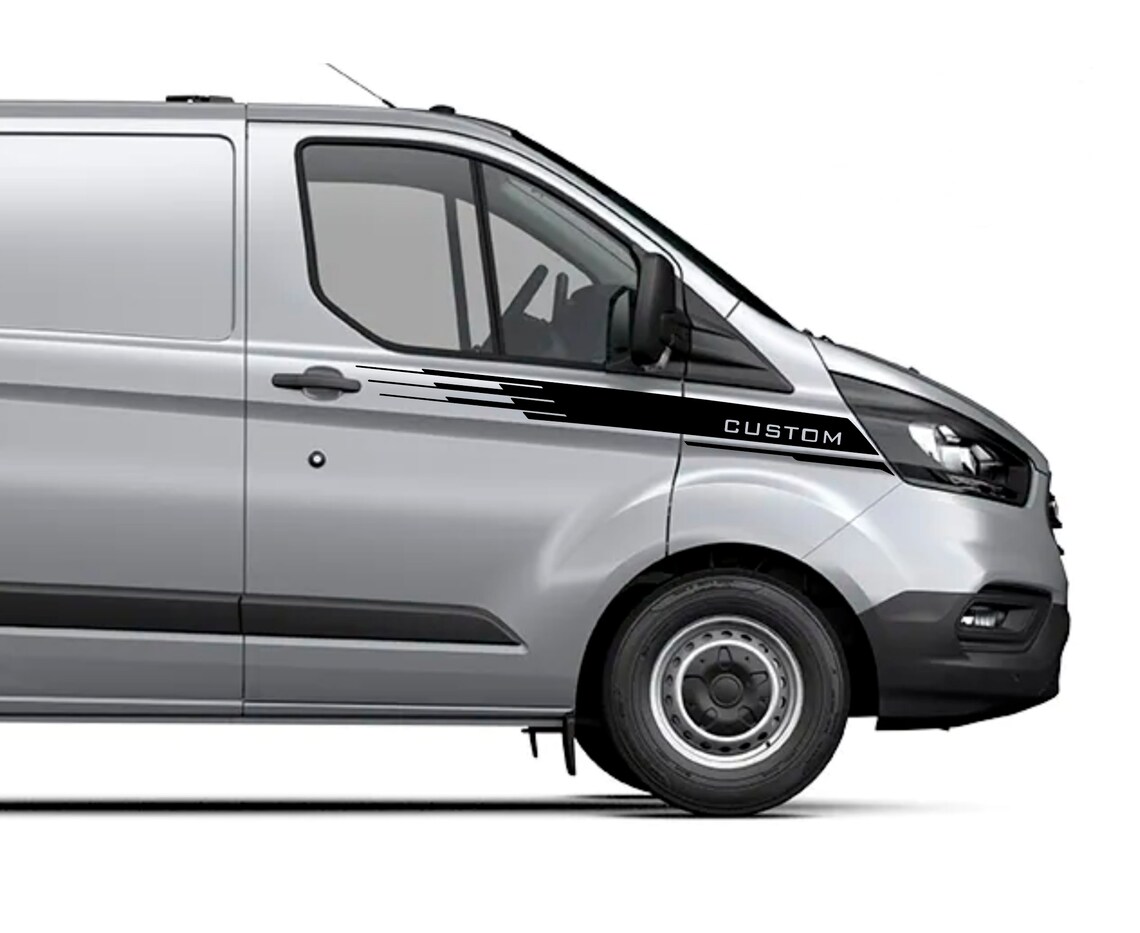 Ford Transit Custom Side Stripes Decal Graphics for Left and Right Side ...