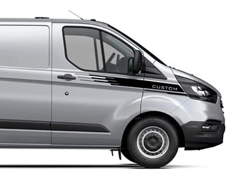 Ford Transit Custom Sport Side Stripes Decal Graphics for Left and ...