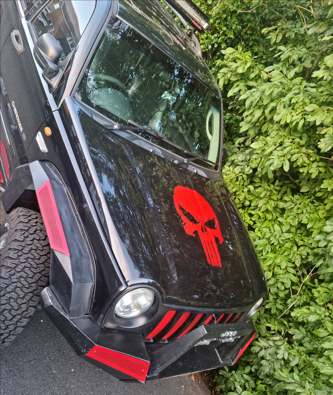 LARGE Punisher Skull Car Bonnet Sticker Vinyl Graphics Decals Van - Any ...