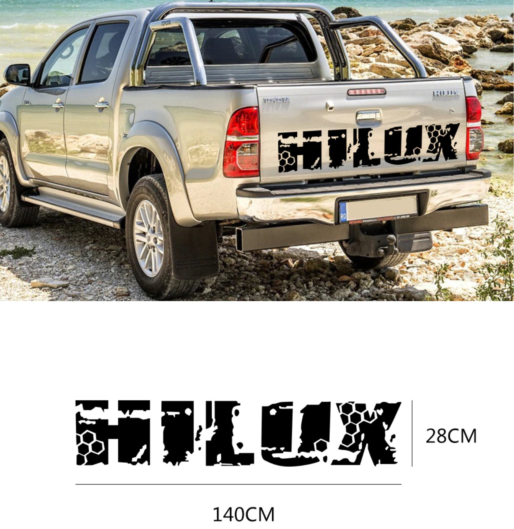 Toyota Hilux Sticker Decals Truck Tailgate Adhesive Vinyl GRAPHICS SUV ...