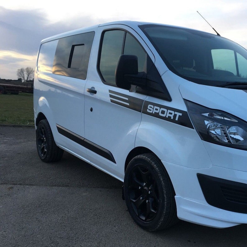 Ford Transit Custom Sport Side Stripes Decal Graphics for Left and ...