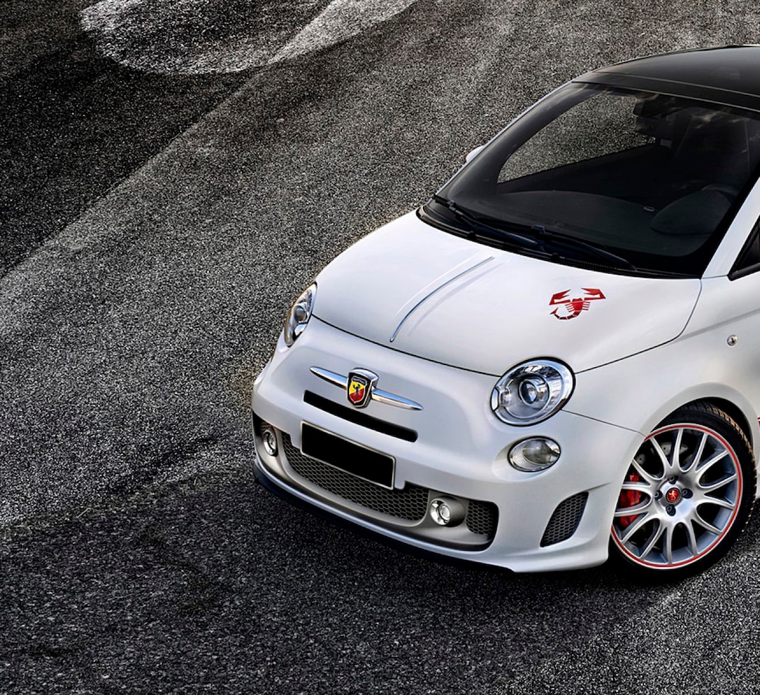 Fiat 500 595 Abarth Scorpion Car Bonnet Sticker Decal GRAPHICS LOGO for ...