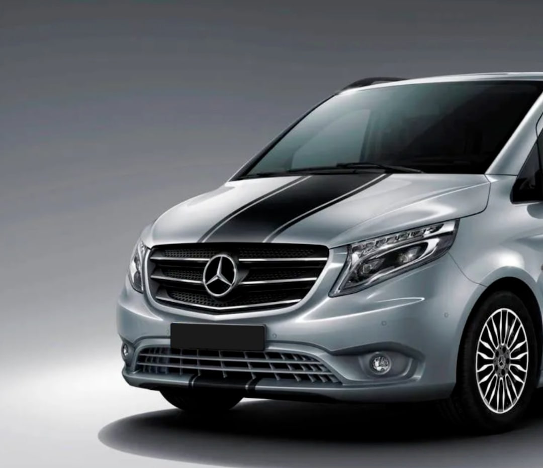 Mercedes Vito Pin Bonnet Wide Stripes Vinyl Decals Sticker Racing Sport ...