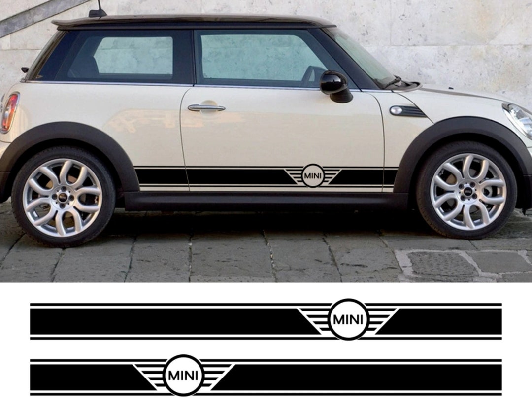 Mini Cooper Side Stripes Sticker Decals Racing Graphics Adhesive Vinyl ...
