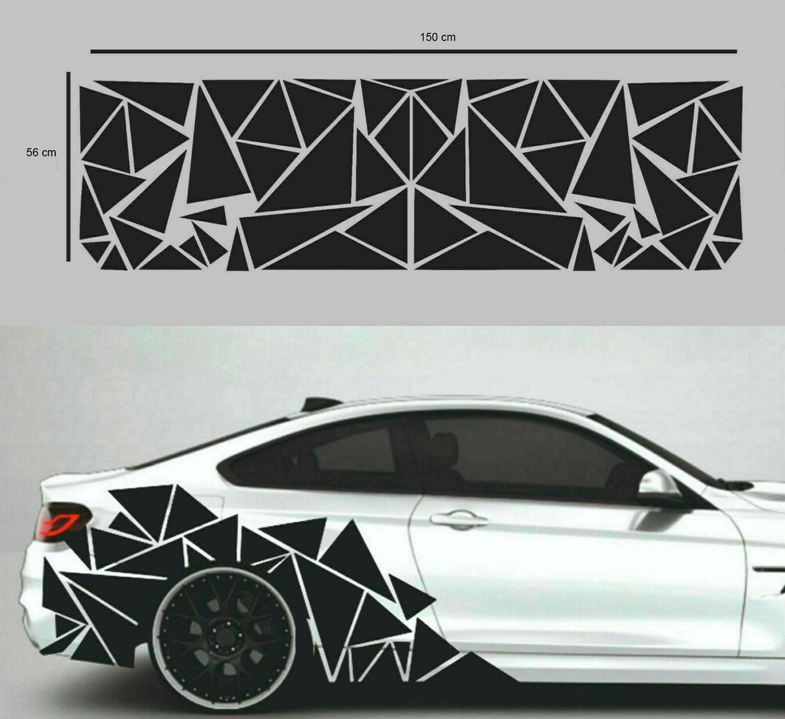 Triangles Sport Racing Car Van Stripes Stickers Decals Vinyl Graphics ...