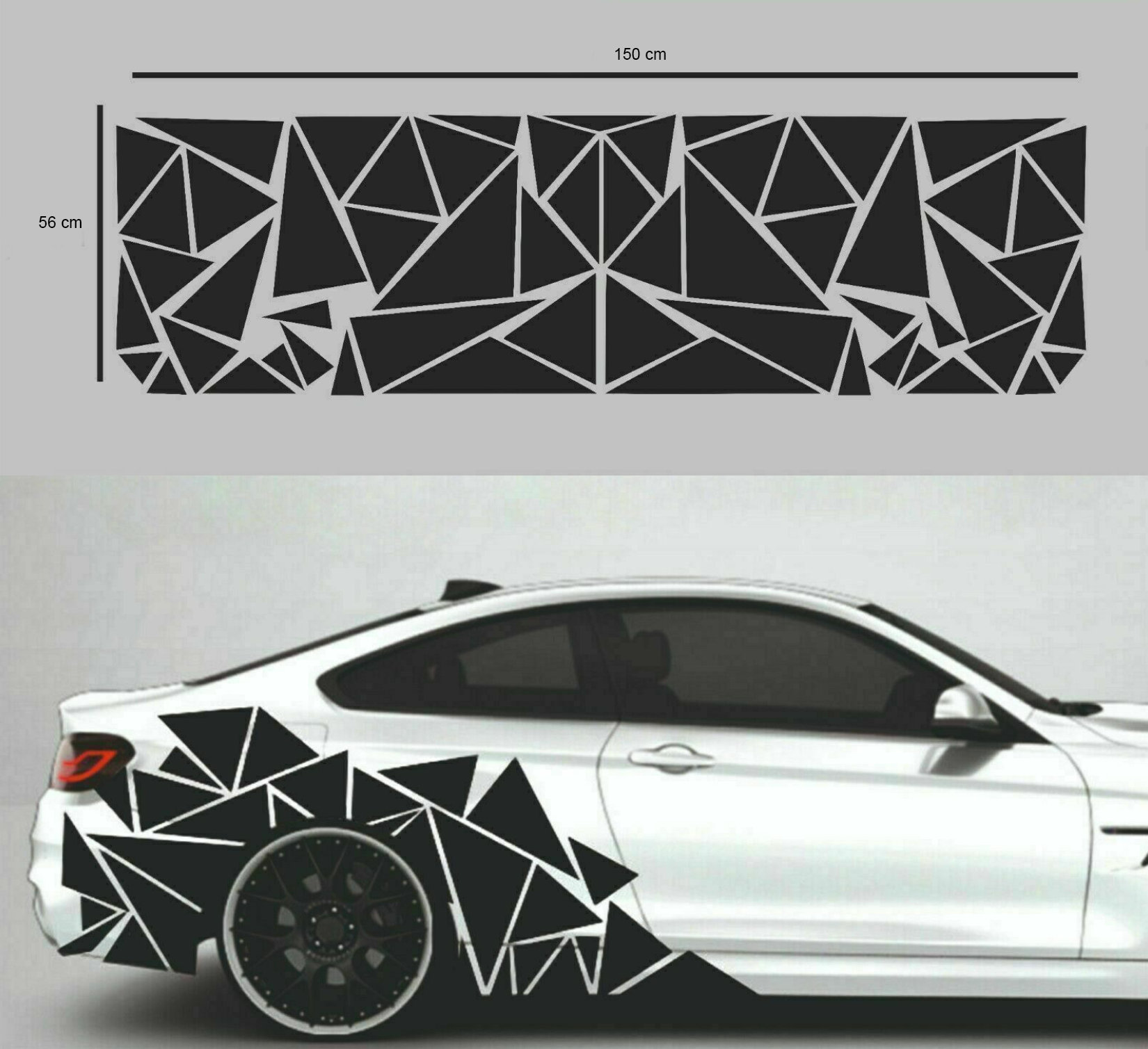 Triangles Sport Racing Car Van Stripes Stickers Decals Vinyl Graphics ...