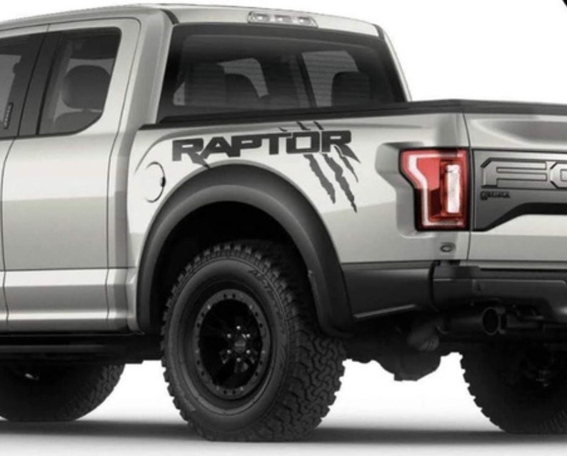Ford Raptor Pickup Truck Side Vinyl Decals RAPTOR Monster Scratch off ...