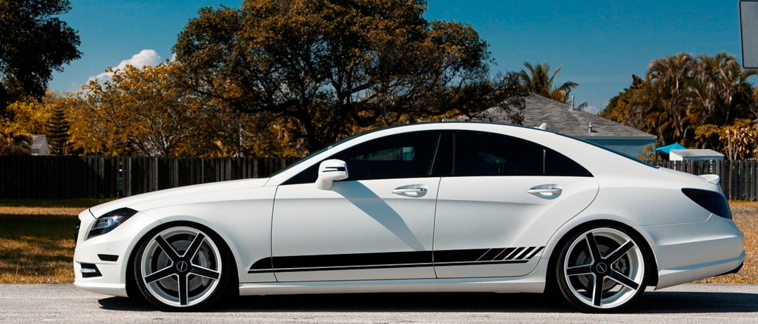 Mercedes AMG Style Side Skirt Stripes: Racing Decal Stickers - Etsy