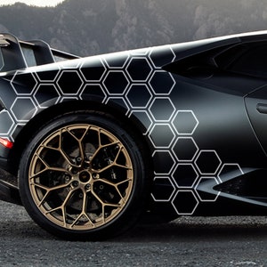 Car Camouflage Kit Solid Hexagon Honeycomb Side Stickers Decals ...