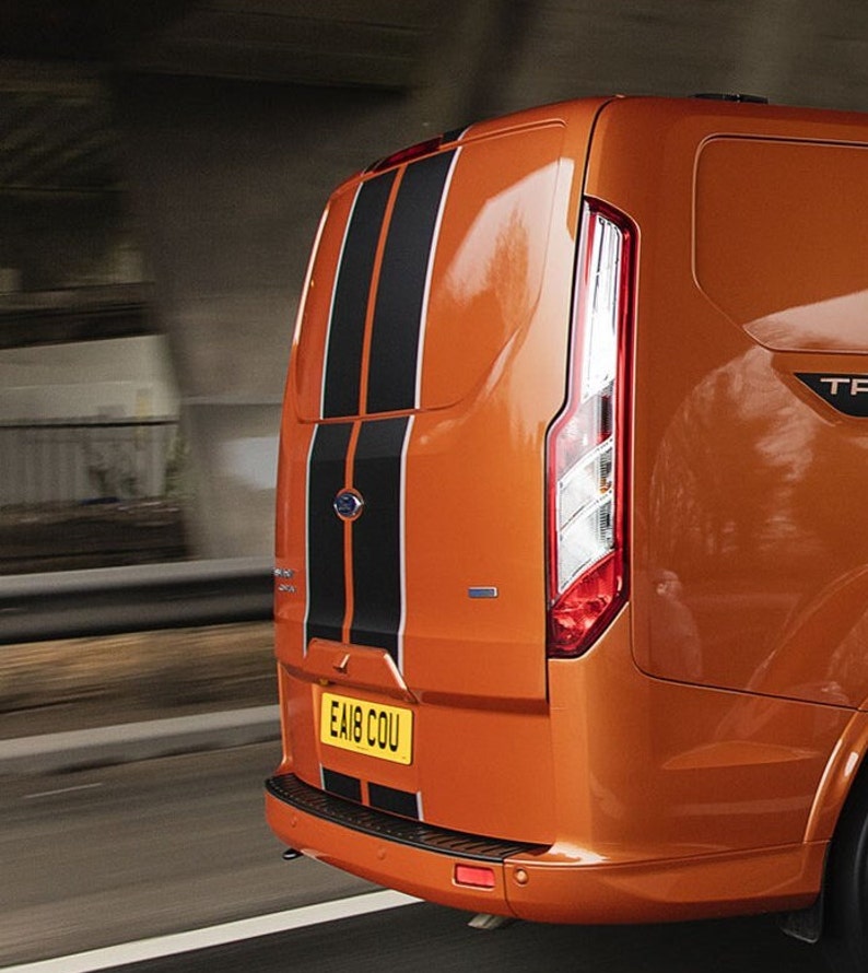 Ford Transit Custom Sport Rear Door Kit Decal Stripes Stickers Racing Decoration Adhesive 25 Cm ...
