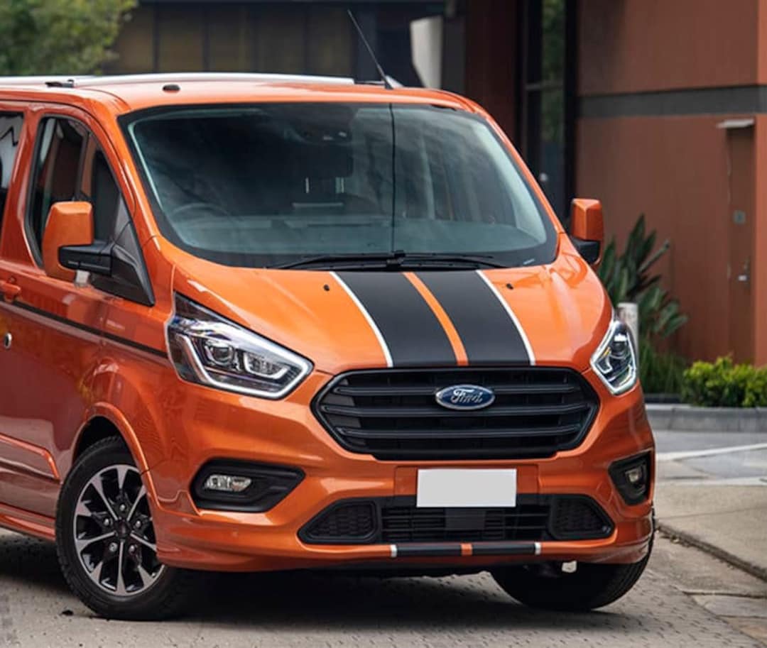 Ford Transit Custom Sport Bonnet Kit Décalcomanie Rayures Autocollants ...