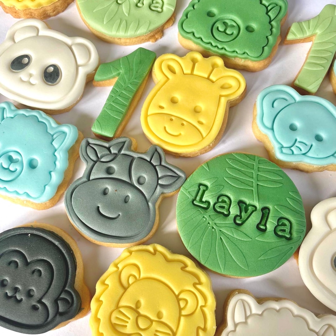 Jungle Animal Biscuits Wild One Party Safari Biscuits Jungle Theme ...