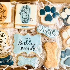 Personalised Bluey Biscuits Bluey Birthday Biscuits Bluey Cookies Bluey ...