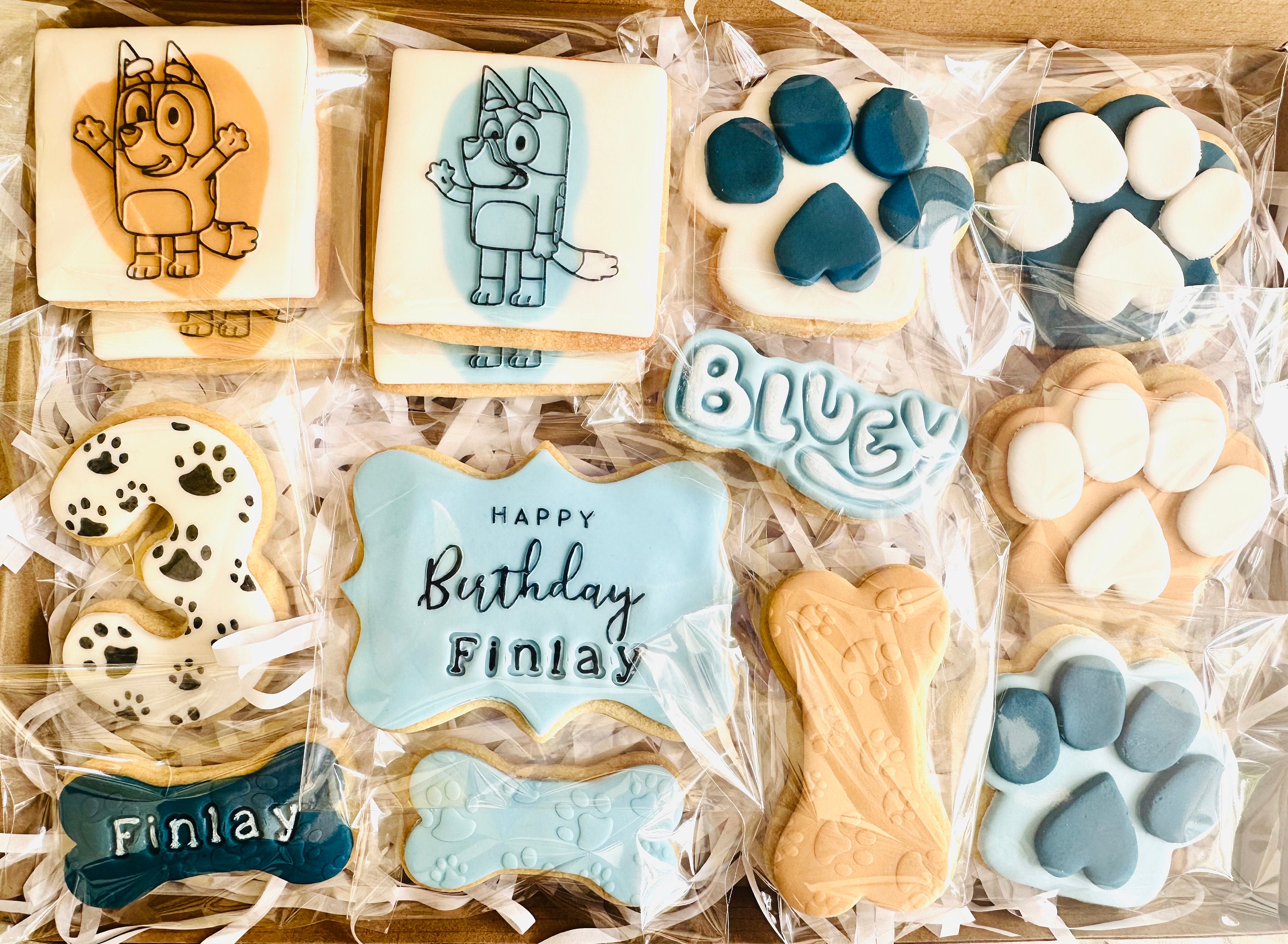 Personalised Bluey Biscuits Bluey Birthday Biscuits Bluey - Etsy