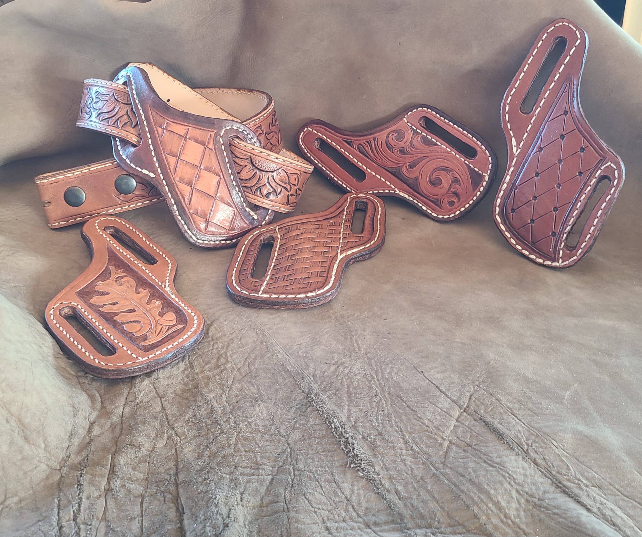 Angled Pancake Leather Knife Sheath - Etsy