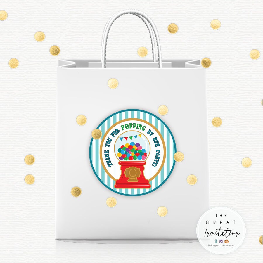 Bubblegum Party Stickers Instant Download, Bubblegum Sticker, Bubble ...