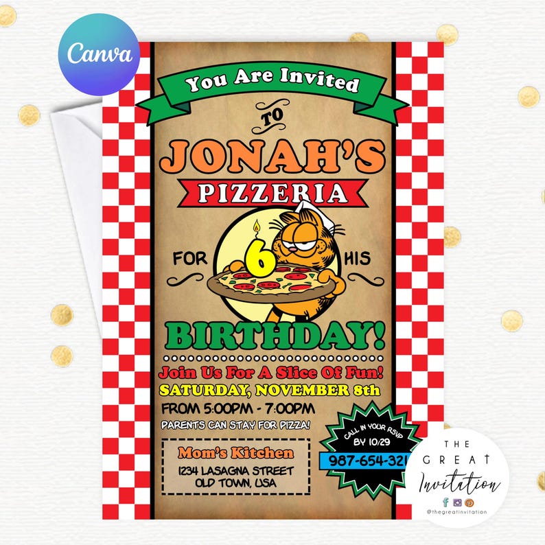 Editable Chef Invitation, Turning SIX Invitation, Pizza Party Invite ...