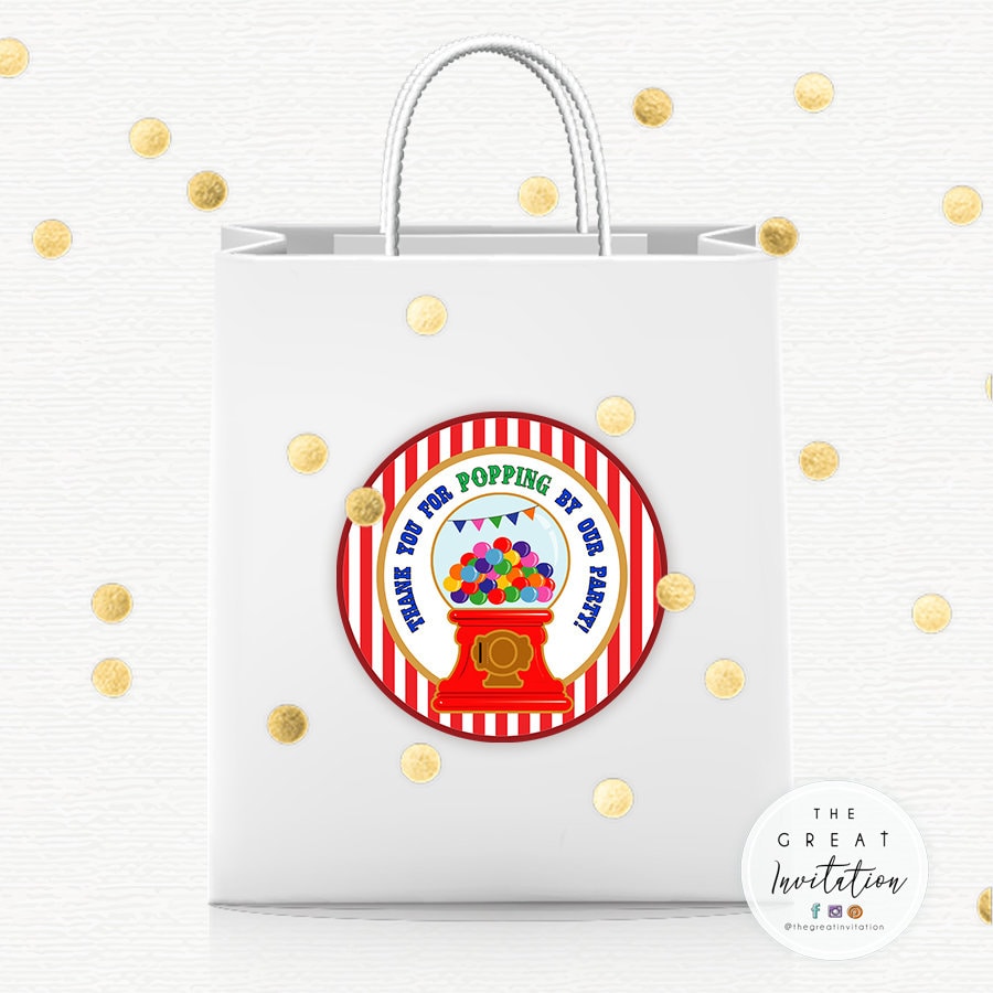 Bubblegum Party Stickers Instant Download, Bubblegum Sticker, Bubble ...