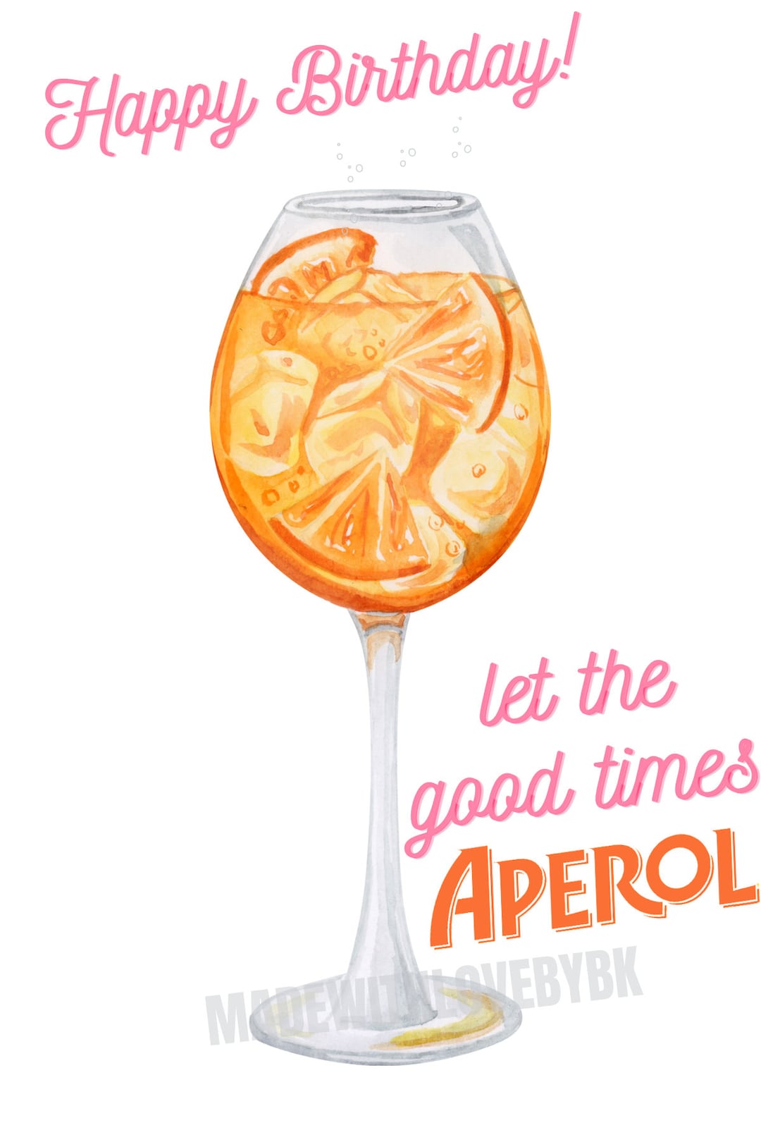 Aperol Spritz Card - Etsy