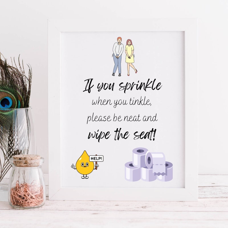 If You Sprinkle When You Tinkle Sign Printable - Etsy