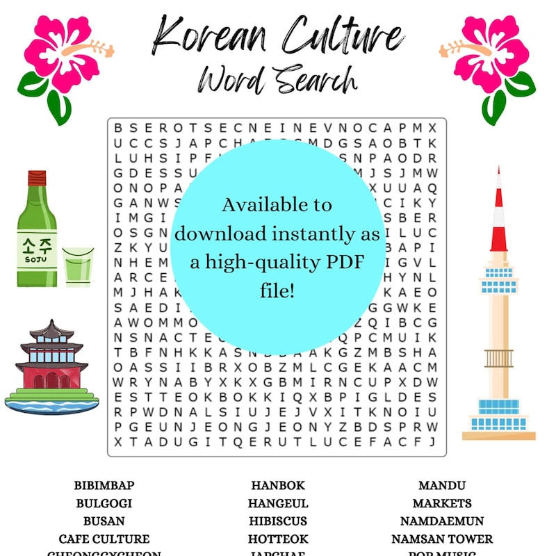 Kpop Word Search - Etsy