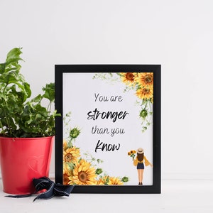 You Are Stronger Than You Know Printable - Etsy