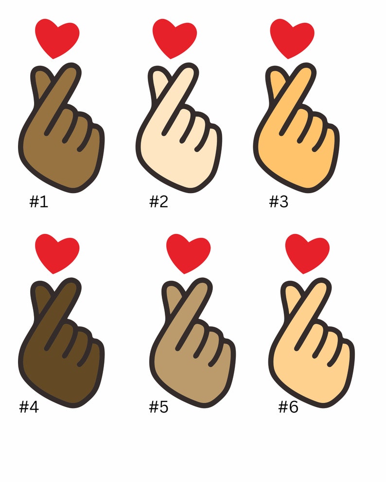 Finger Heart Stickers - Etsy