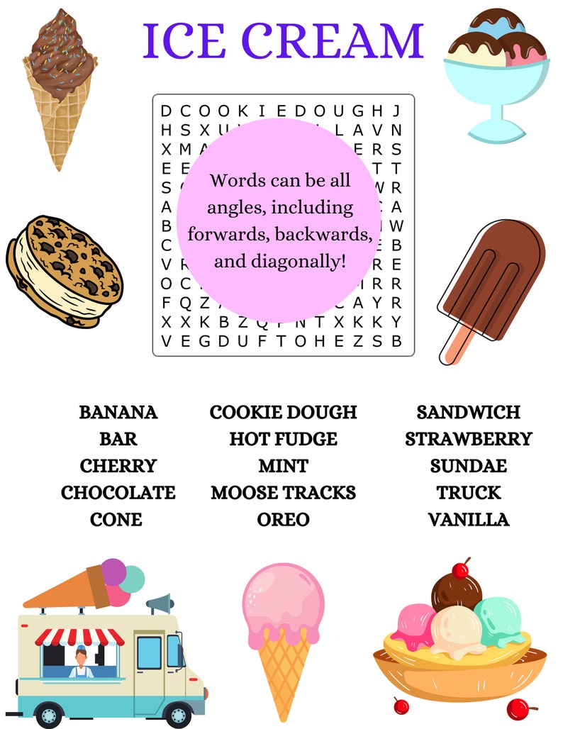 Colorful Word Searches for Kids, Pack of 15 Available to Download ...