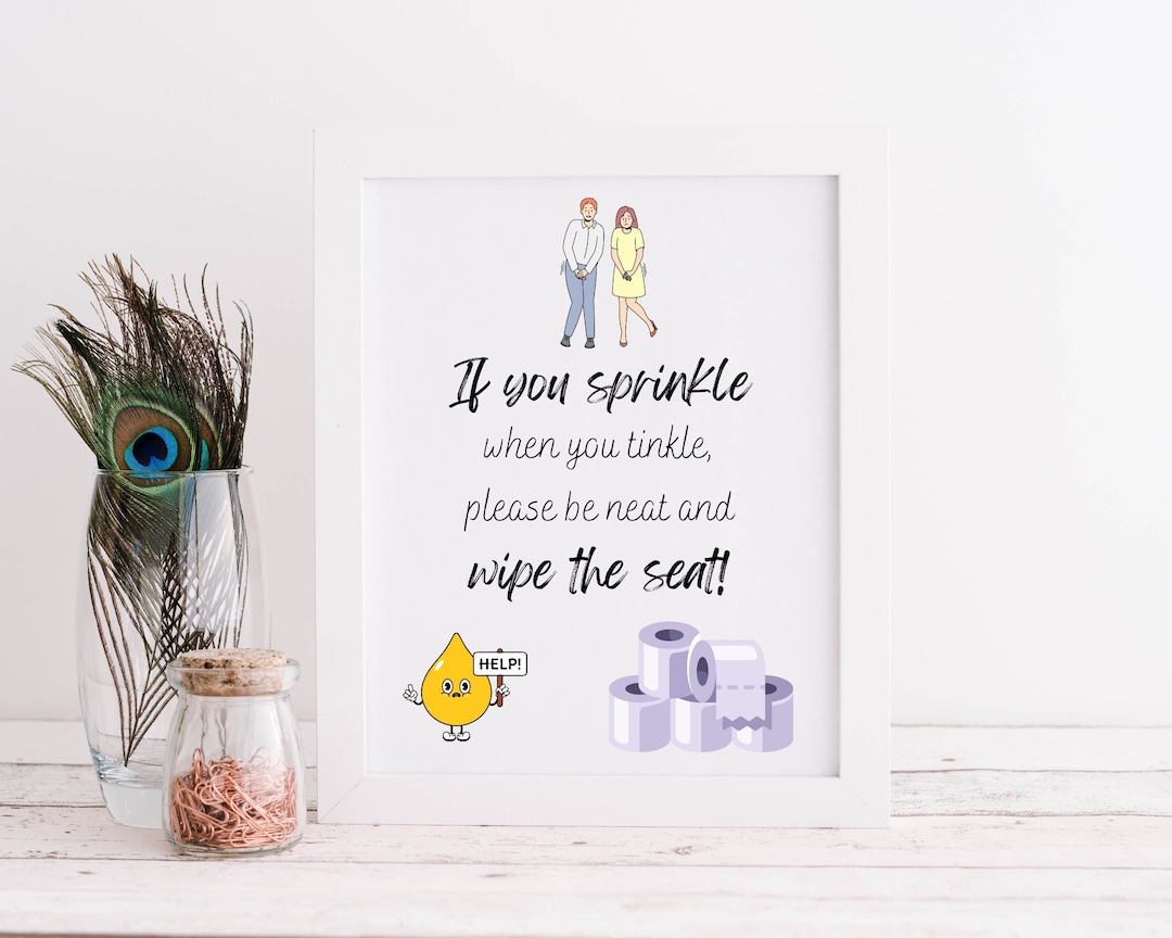 If You Sprinkle When You Tinkle Printable - Etsy