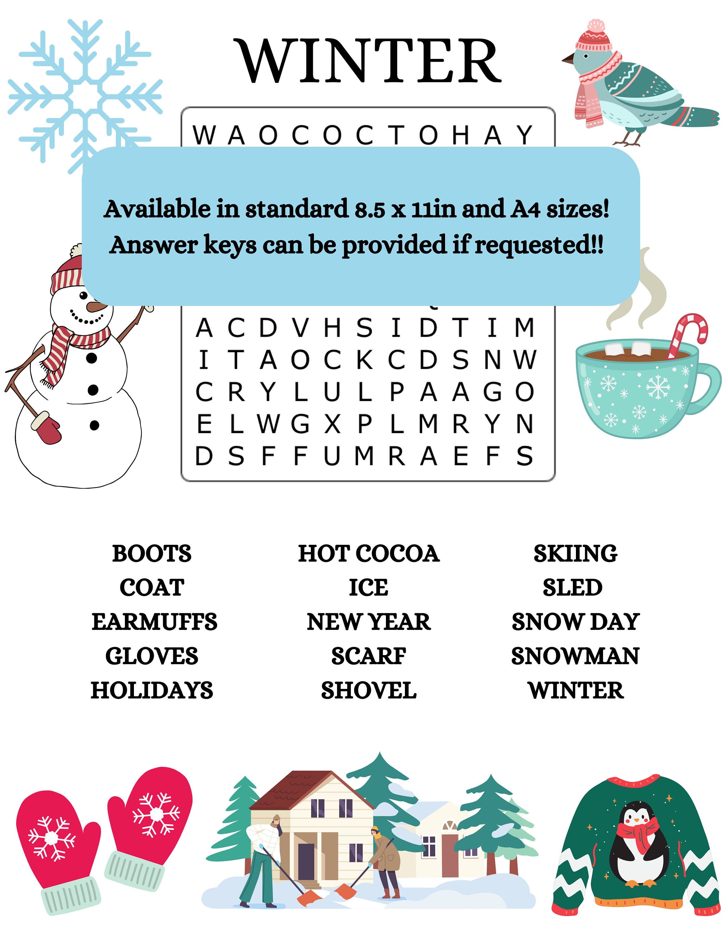 Colorful Word Searches for Kids, Pack of 15 Available to Download ...