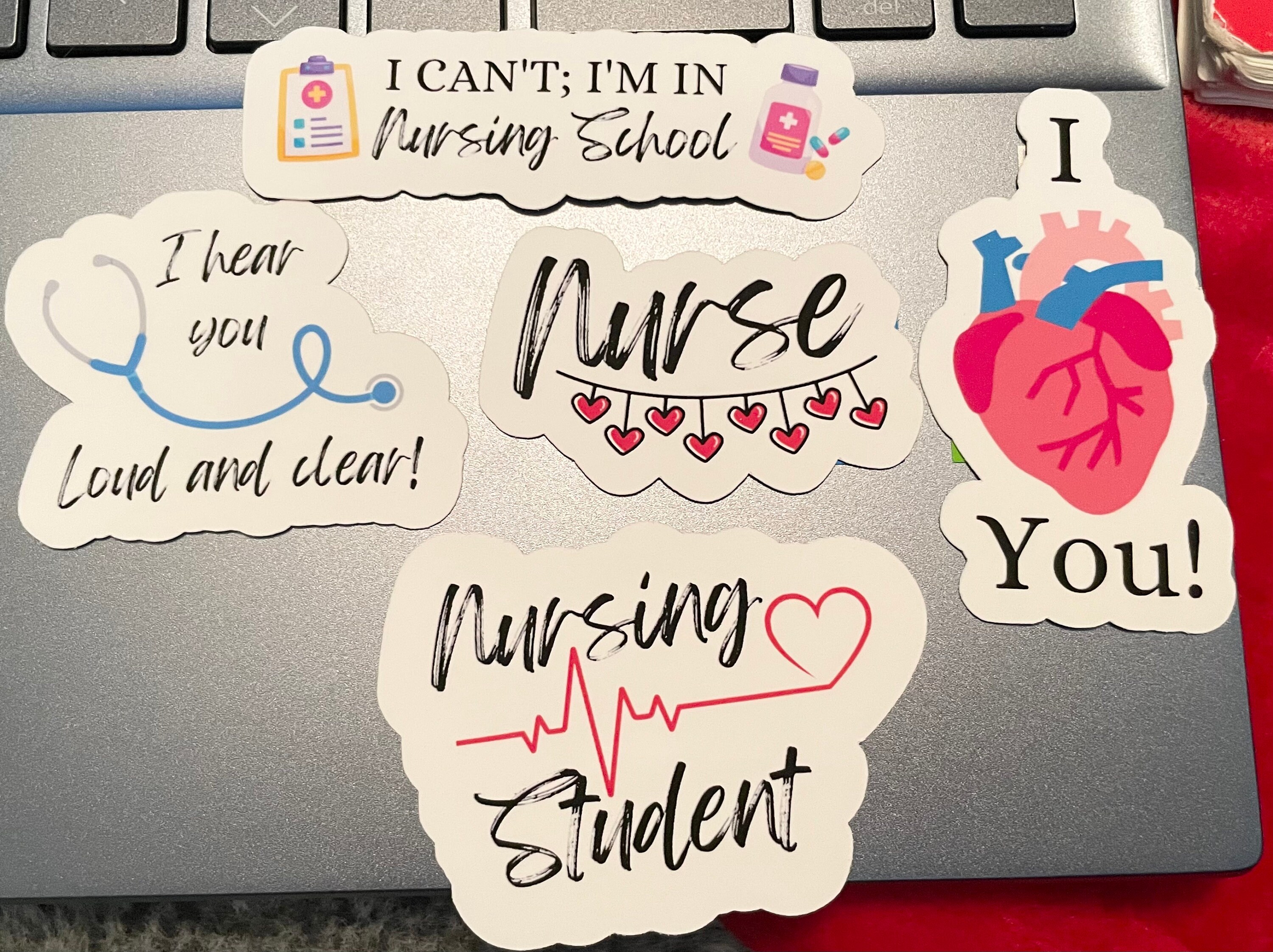 Nursing Student, Nursing School, Nurse Sticker Bundle of 5 Stickers - Etsy
