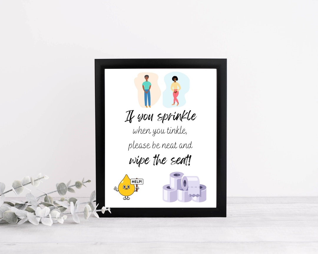 If You Sprinkle When You Tinkle Printable Download - Etsy