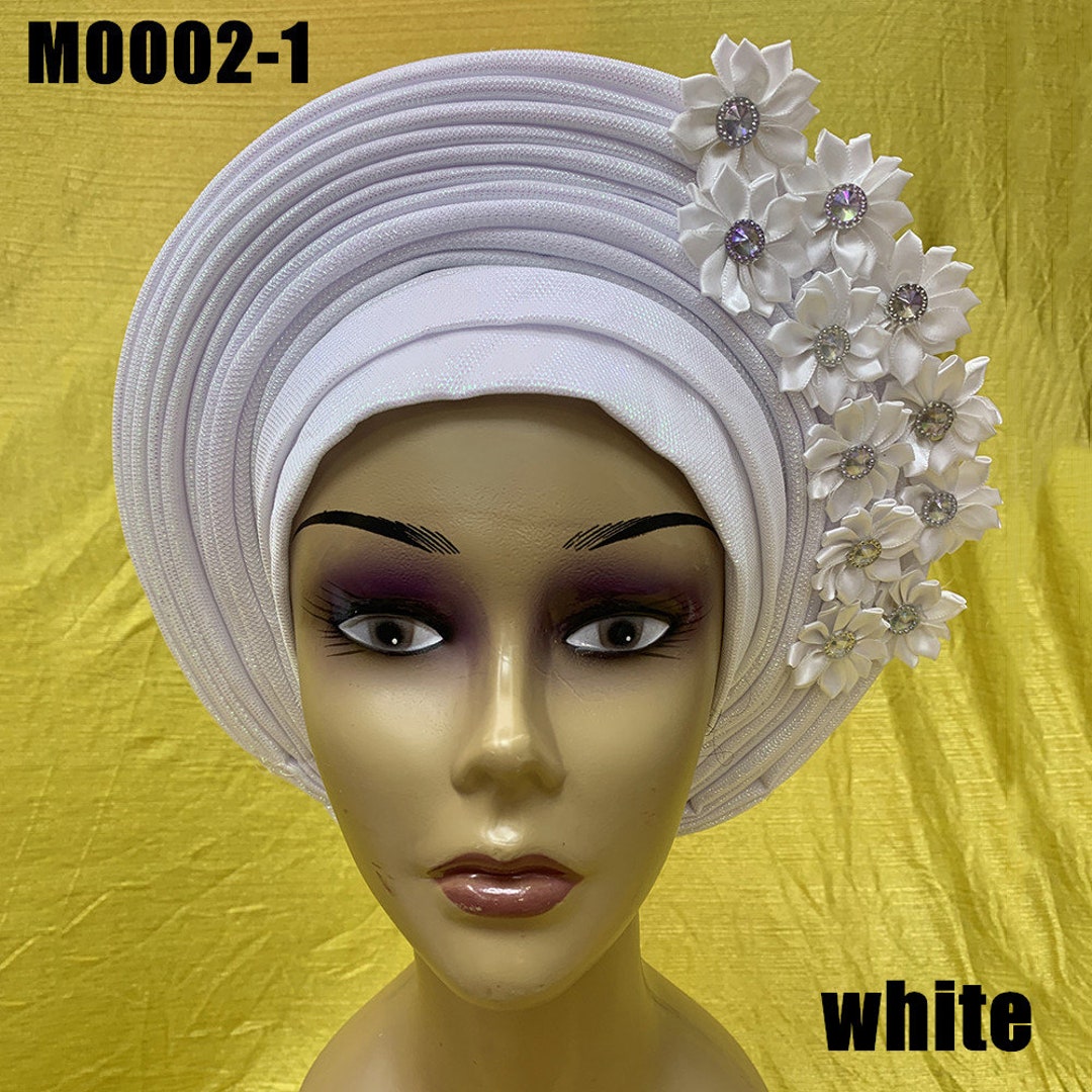 Auto Gele, African Headwrap, Party Hat, Luxury Hat Indian Headcovering ...