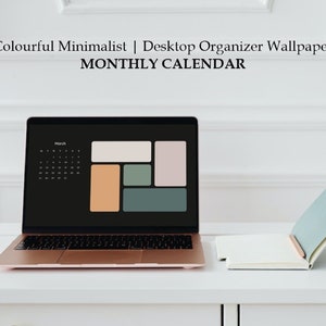 2024 Monthly Calendar Wallpaper Minimalist Desktop Colourful Desktop ...