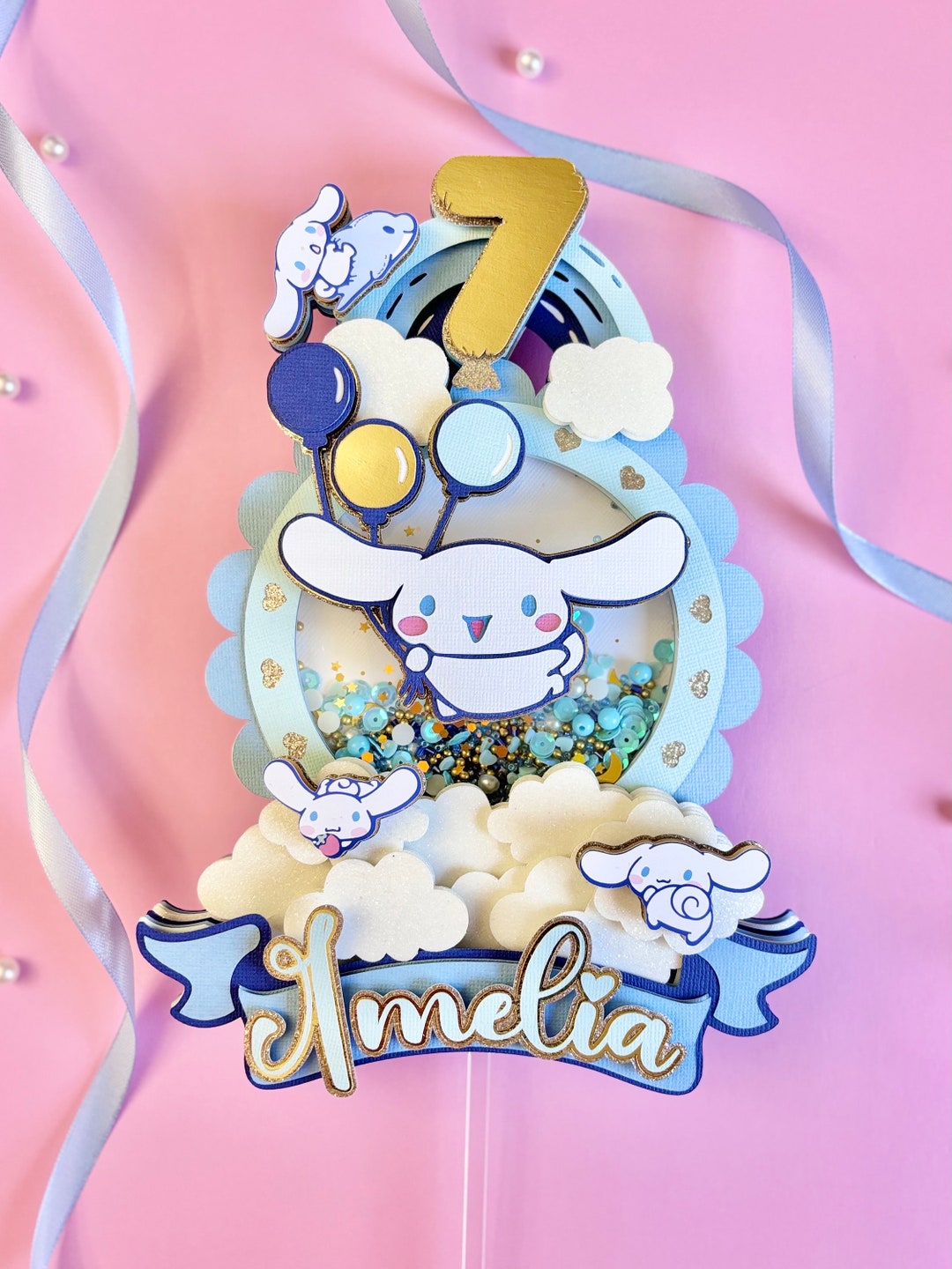 Cinnamoroll Custom Cake Topper With Shaker and Light Options - Etsy Canada