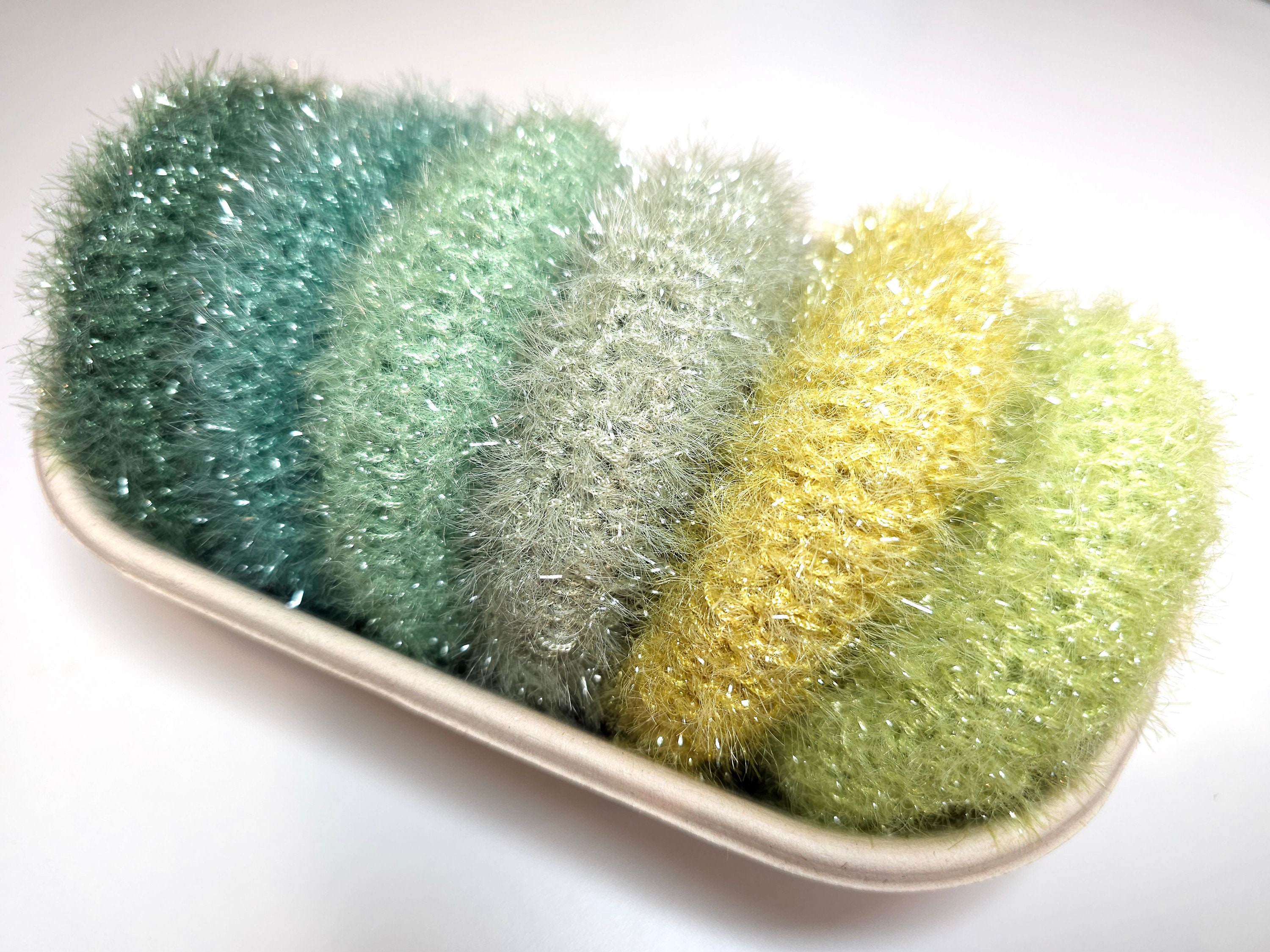 Bun Shape Sponges/ Light Forest Color Dish Scrubby - Etsy