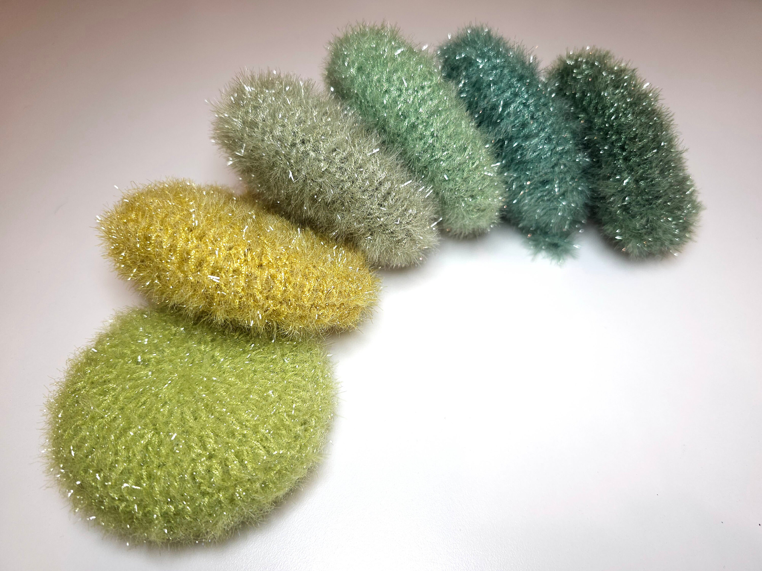 Bun Shape Sponges/ Light Forest Color Dish Scrubby - Etsy