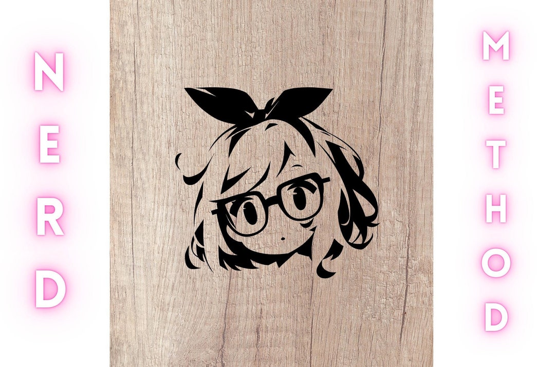 Staring Anime Girl SVG Anime Style Art - Etsy