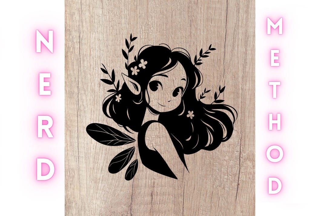 Cute Fairy SVG Faerie Graphic Art - Etsy