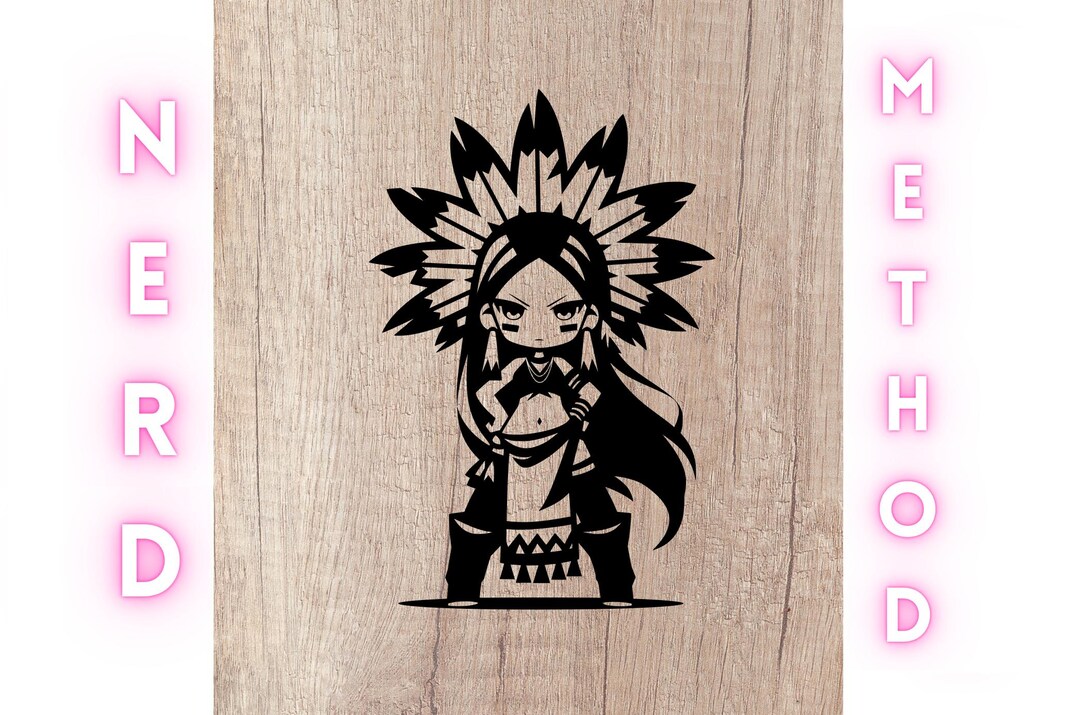 Native Woman SVG Cute Graphic Art - Etsy
