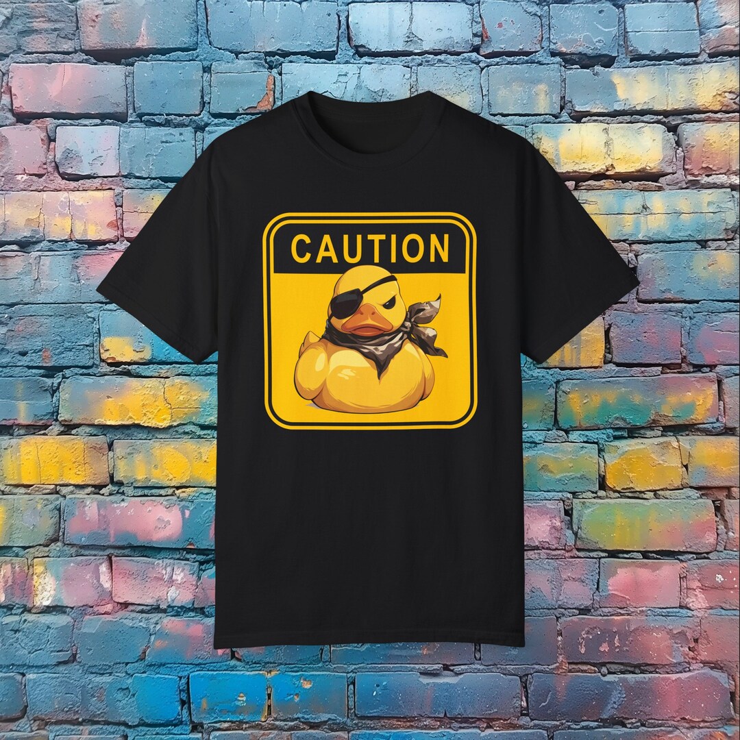 Caution T-shirt Funny Duck Graphic Tee - Etsy