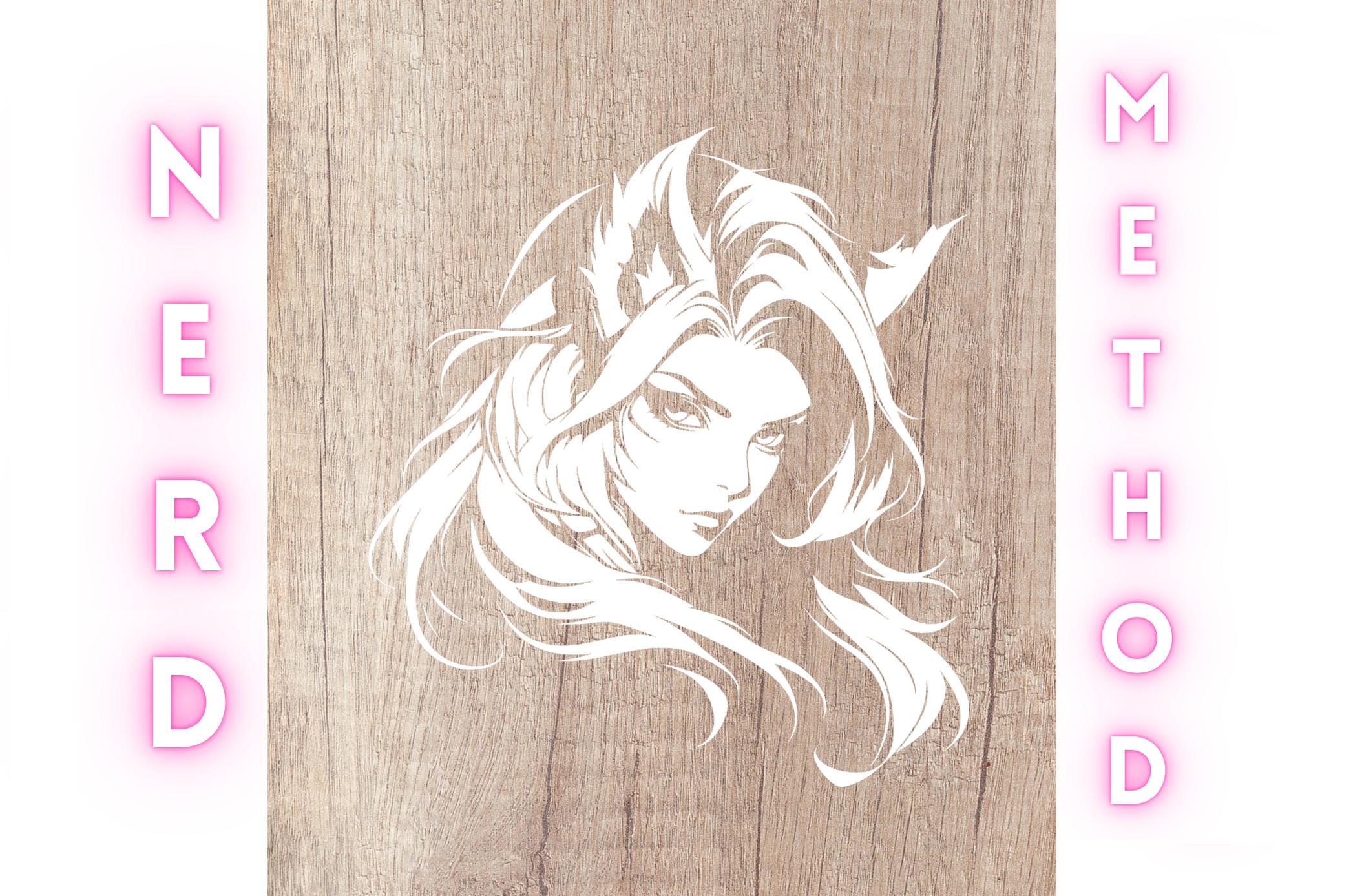 Wolf Girl SVG Anime Art - Etsy